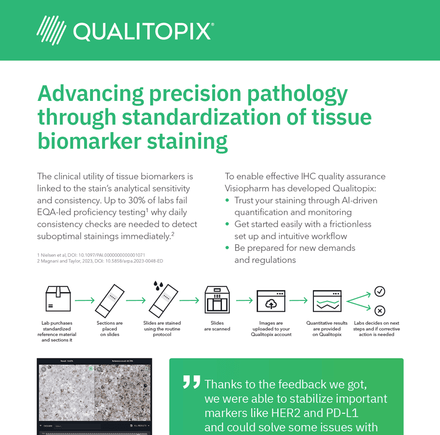 Qualitopix® one pager - Visiopharm · Pathology image analysis software