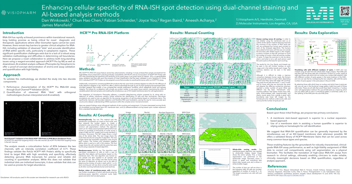 Enhancing cellular specificity of RNA-ISH spot detection using dual ...