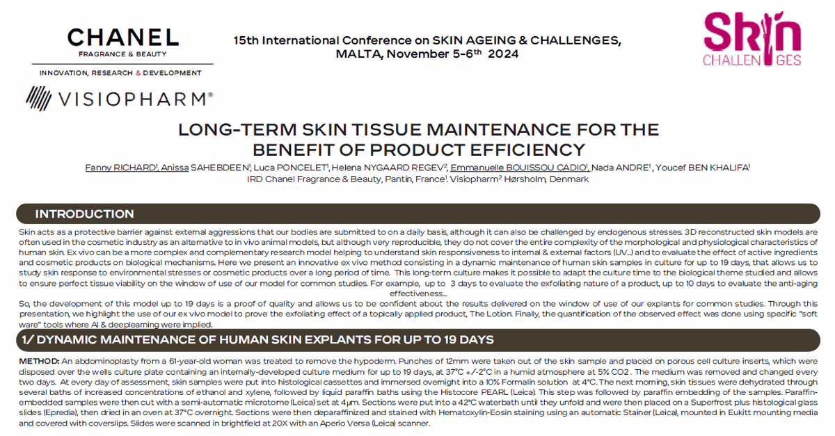 Long-term skin tissue maintenance for the benefit of product efficiency ...